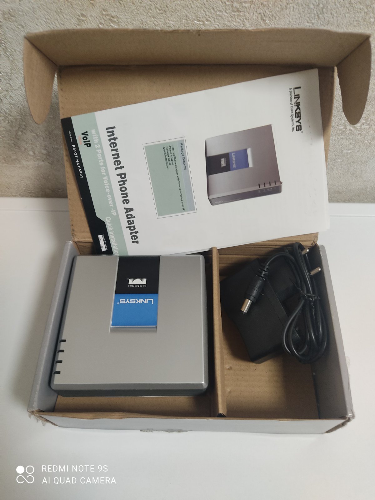 Інтернет-телефонний адаптер LINKSYS PAP2T протоколу SIP V2, VOIP-шлюз ...